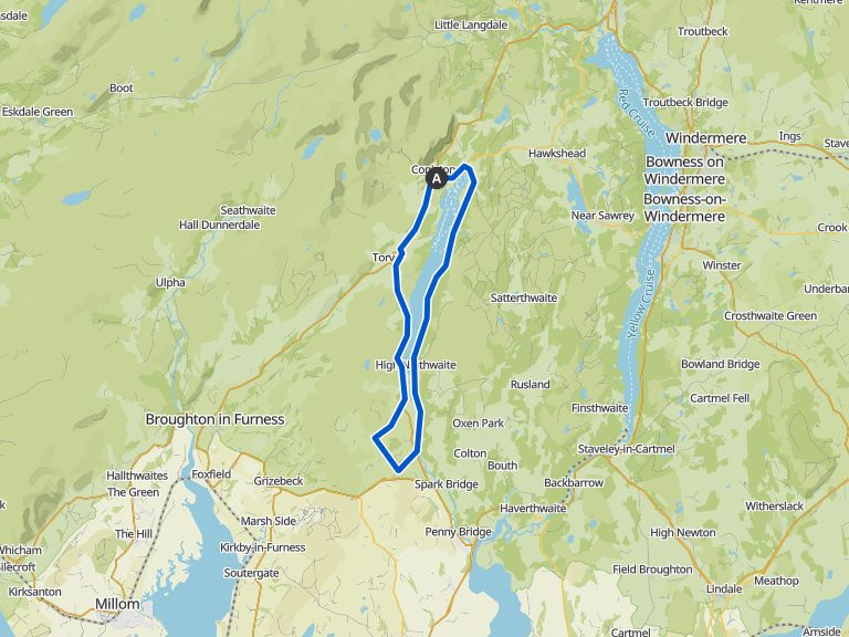 A circumnavigation of Coniston Water from Coniston village — Lake ...